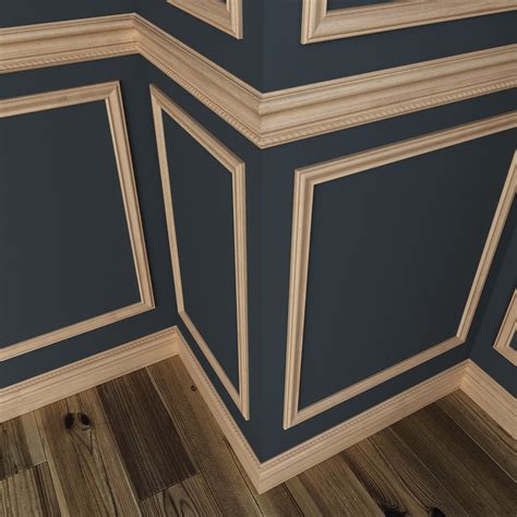 Ornamental Mouldings Moulure à panneau colonial en bois franc H 1 25 po