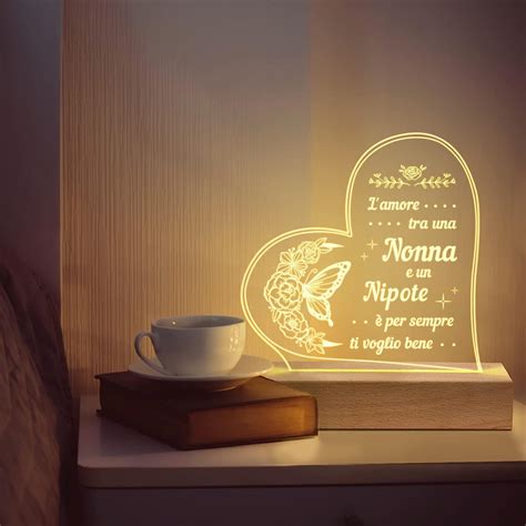 Regalo Nonna Acrilico Lampada Regali Per Nonna Regali Di Compleanno