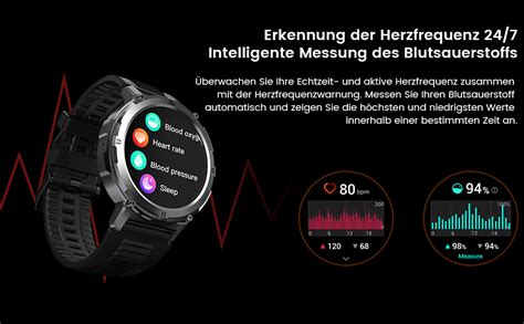 TESOFIT Smartwatch Herren Mit Telefonfunktion 1 43 Zoll AMOLED Display