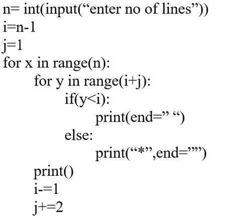 python program for printing half pyramid pattern using asterisk symbol images