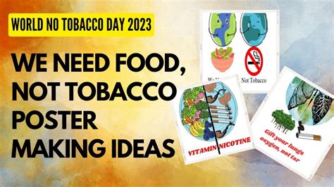 New World No Tobacco Day 2023 Poster Drawing Ideas We Need Food Not