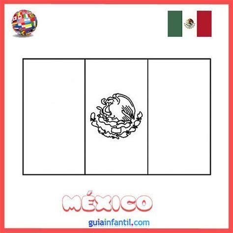 Dibujo de la bandera de México para colorear e imprimir