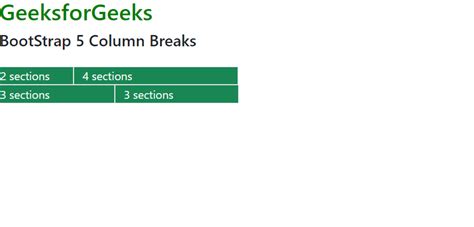 Bootstrap 5 Columns Breaks GeeksforGeeks