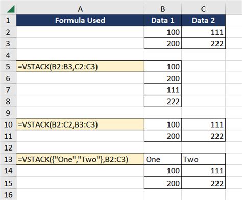 Excel Vstack Function How To Use