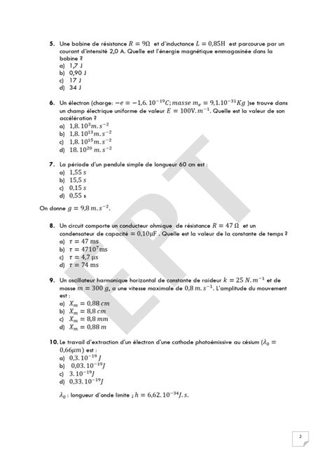 Concours EPT Epreuve de Mathématique Concoursn