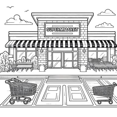 Desenhos De Supermercado Para Colorir Pintar E Imprimir