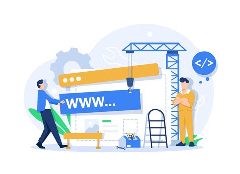 programmer working modern flat concept for web banner design developer creates software and