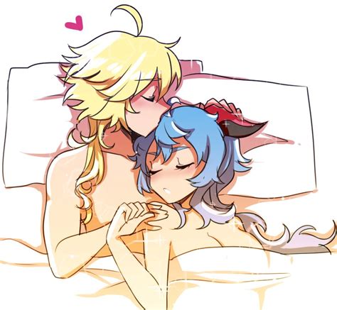 Ganyu And Aether Genshin Impact Drawn By Puffphox Danbooru