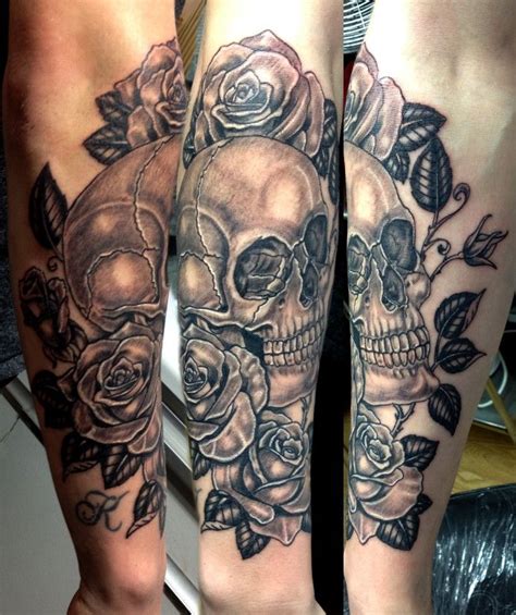 List 98 Wallpaper Skull And Roses Sleeve Tattoo Completed