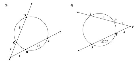 intersecting secants theorem geometry math lessons