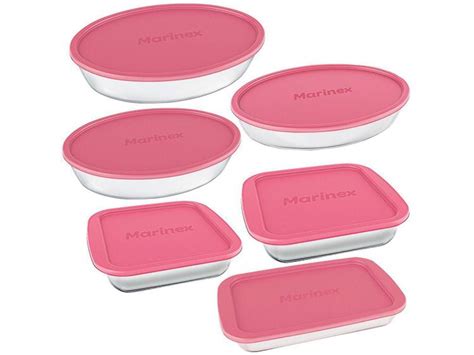Conjunto de Assadeiras de Vidro Marinex 15760201323776 6 Peças