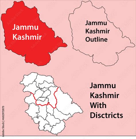 Jammu Kashmir Contour Jammu Kashmir Map Jammu Kashmir Outline Map