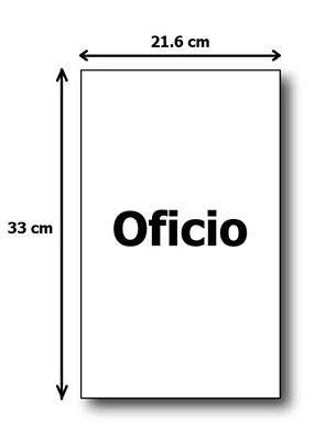 Cuál es la diferencia entre las hojas tamaño Legal y Oficio DIFIERE
