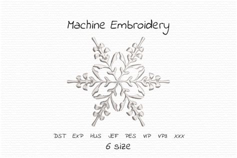 Winter Star Snowflake Machine Embroidery