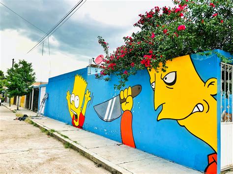 Sideshow Bob Killing Bart Simpson 4 Photos Street Art Utopia