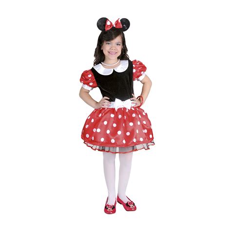 Disfraz Disfraces Minnie Mouse Roja Rosada Vestido Cintillo Bs 207