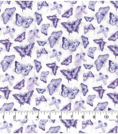 Keepsake Calico Cotton Fabric Purple Multi Butterfly JOANN Cozy