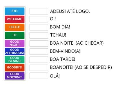 Inglês Saudações em greetings saudações em inglês greetings Recursos