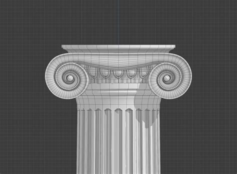 Ionic Column D Model Cgtrader