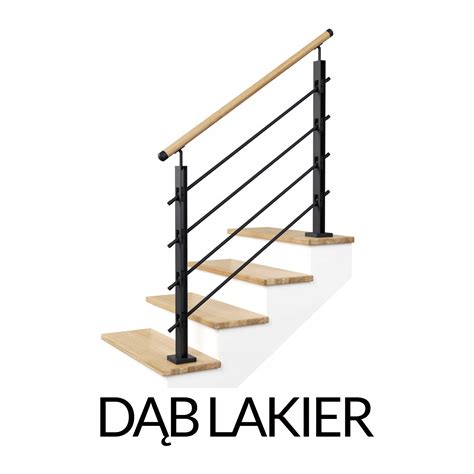 Balustrada Barierka Drewniana Metalowa Loftowa ND4 1m 100cm Pozioma