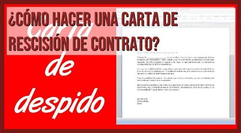 Guía práctica Cómo hacer una carta de rescisión de contrato