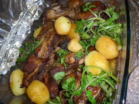 Compartilhando Experiências Costela Batatas e Agrião ao Forno