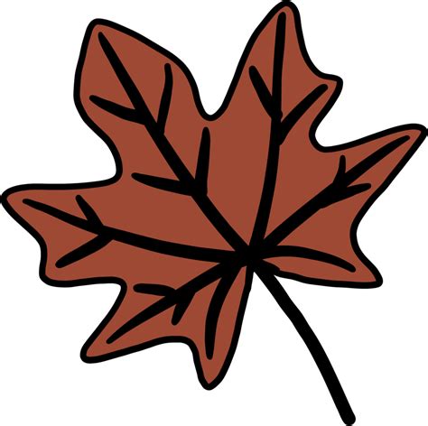 Simplicidad Hoja De Arce Dibujo A Mano Alzada Dise O Plano Png