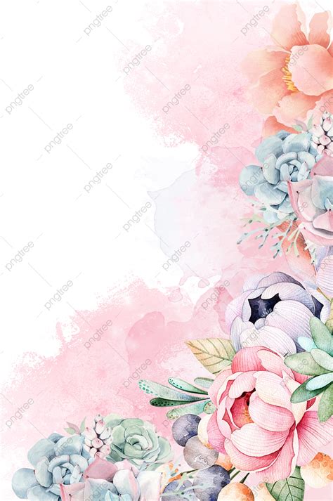 Pintado A Mano De Flores De Primavera H5 Fondo De Pantalla Imagen Para