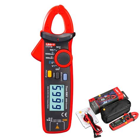 UT 211B Mini pinza amperimétrica AC DC 60A UNI T L O Electronics