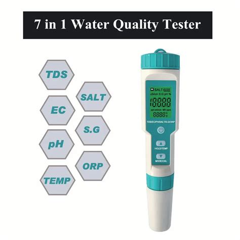 7 In 1 Water Quality Tester PH TDS EC ORP Salinity S G Temperature