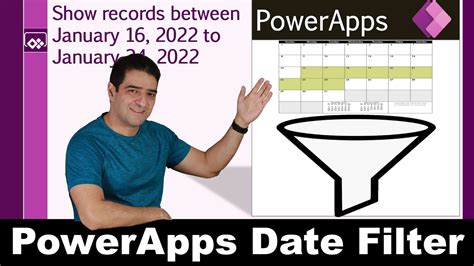 how to filter records on a date field in power apps youtube