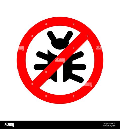 Señal de Stop Beetle Señal roja de prohibición Símbolo de error de