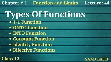 class 12 maths lecture 44 chapter 1 one to one onto into constant identity function