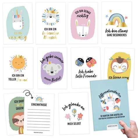 Affirmationskarten Tiere Papierdrachen
