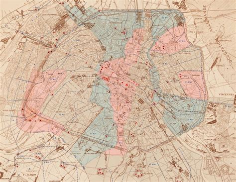 Paris en mai 1871 Plan indiquant les opérations de l Armée contre l
