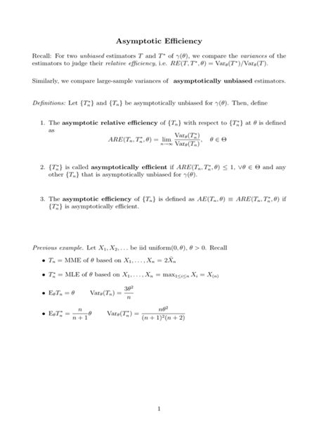 asymptotic efficiency