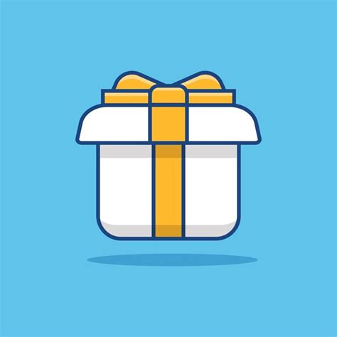 Ilustração de caixa de presente natal vector simples Vetor Premium