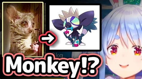 Pekora S Reaction To New Pokemon That Looks Like Her Pet Monkey