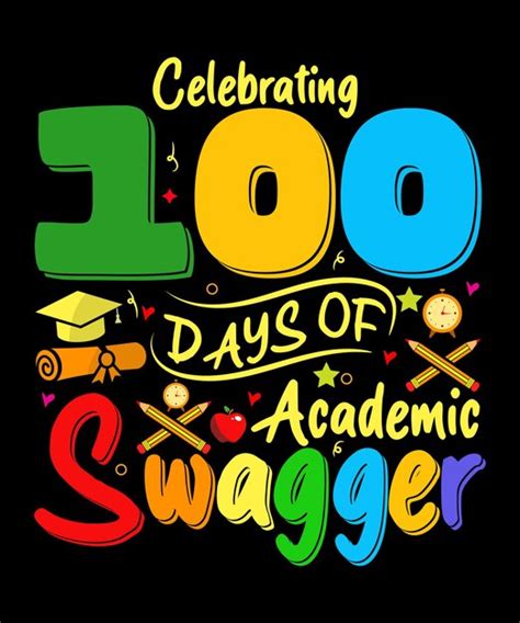 100 Tage Schule T Shirt Design Vektorillustration Premium Vektor