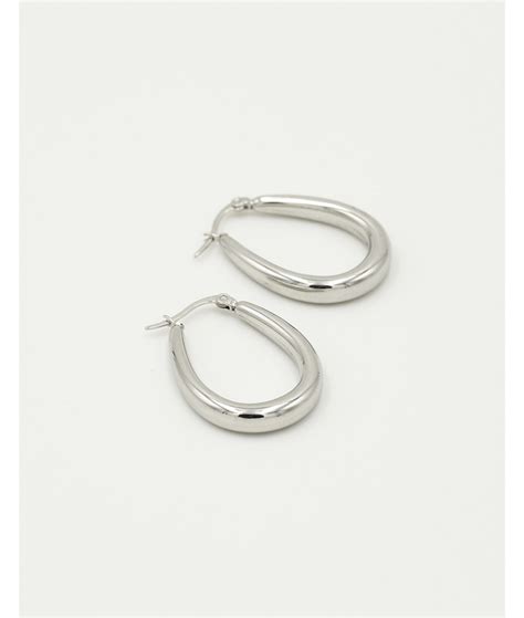 Ovale Hoops Zilver