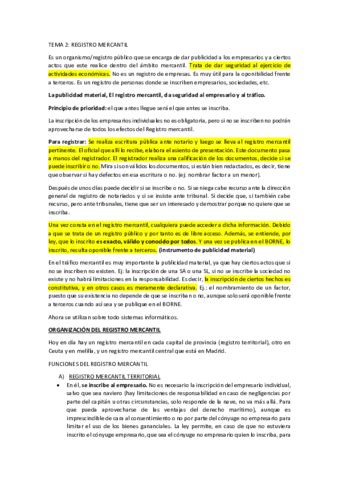 TEMA 2 REGISTRO MERCANTIL Pdf