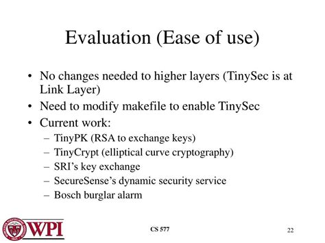 ppt “tinysec a link layer security architecture for wireless sensor networks” powerpoint