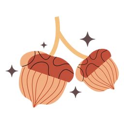 Dise O Png Y Svg De Par De Bellotas Plano Para Camisetas