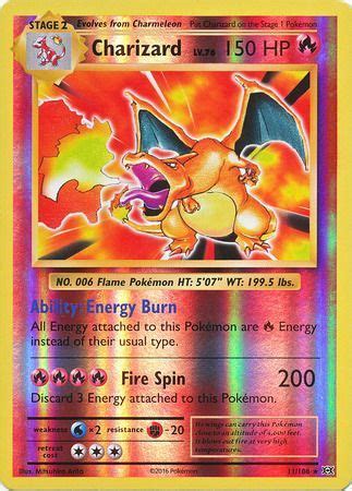 Charizard 11 108 Rare Reverse Holo XY Evolutions Reverse Holo