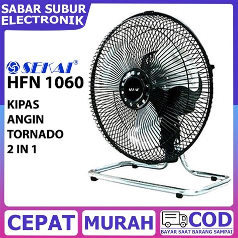 Jual SEKAI HFN 1060 Kipas Angin Tornado 2 Fungsi Duduk Dan Dinding 10
