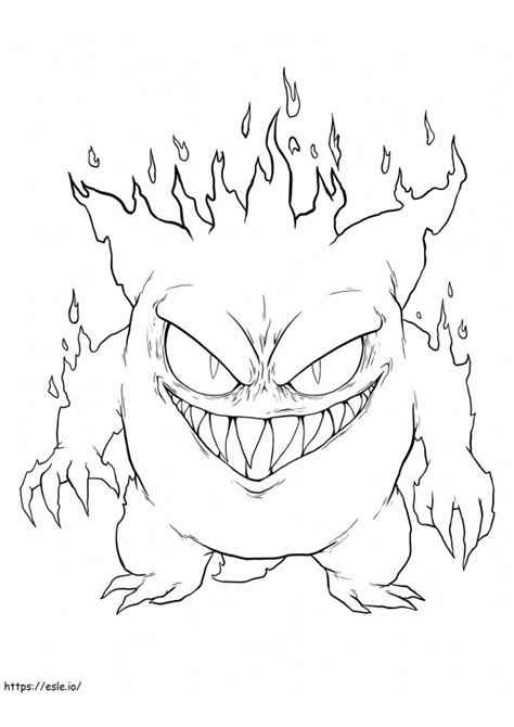 Colorear Gengar Dibujos Para Colorear Dibujos Para Colorear