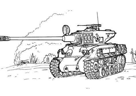 Pequeño Tanque para colorear imprimir e dibujar ColoringOnly