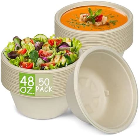 Amazon Baulike Paper Bowls 100 Compostable Disposable Soup Salad