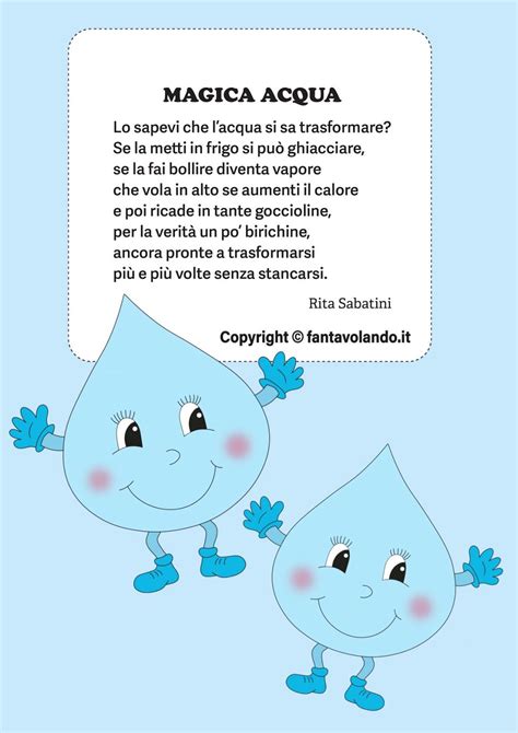 Schede Di Scienze Gli Stati Dell Acqua Poesia E Schede Fantavolando