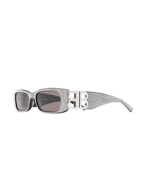 Balenciaga Dynasty Rectangle Frame Sunglasses Farfetch